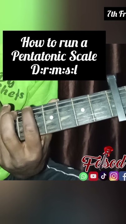 How to Run a Pentatonic Scale (D:R:M:S:L) #7th Fret #guitar #scale # ...