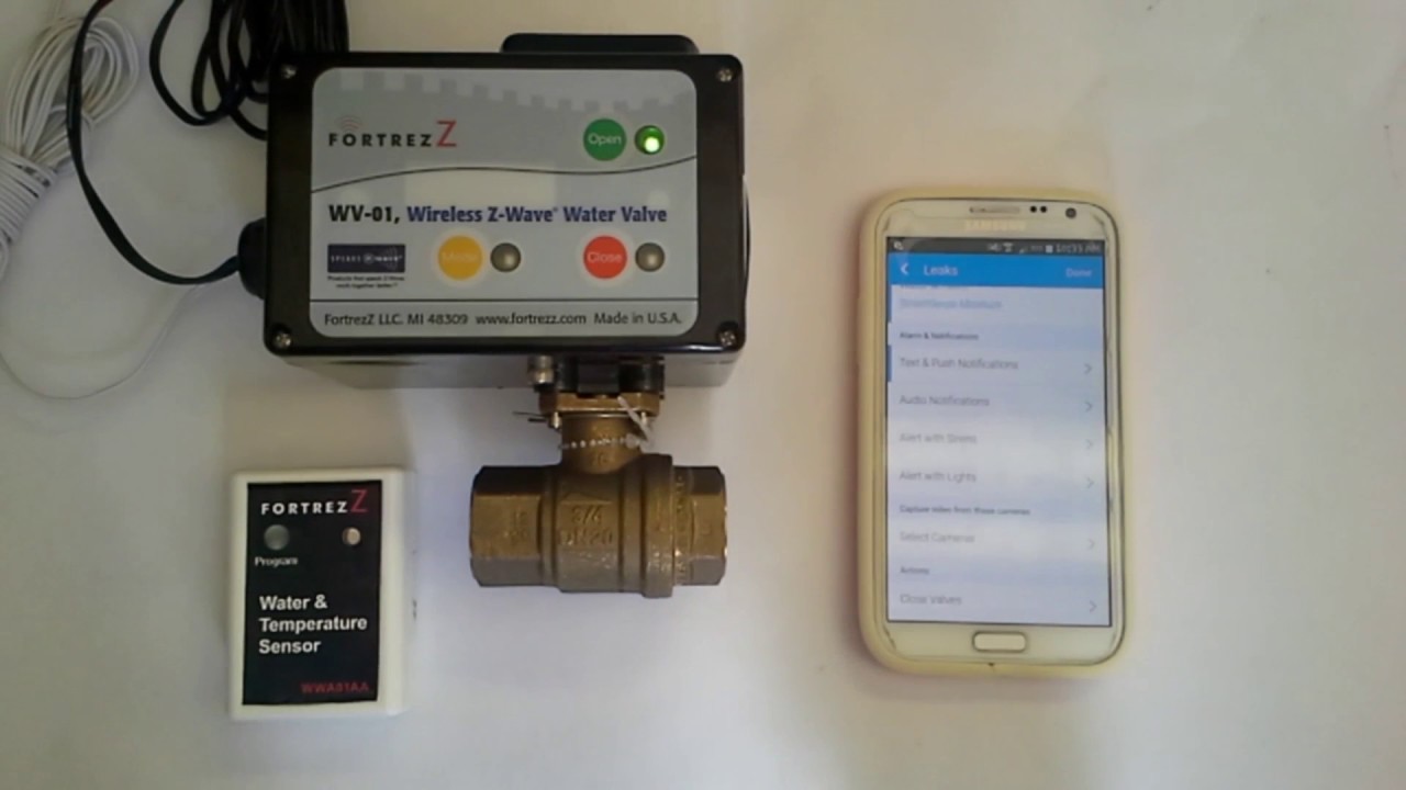 How to create a scene between the Water Valve and the Water Sensor ...