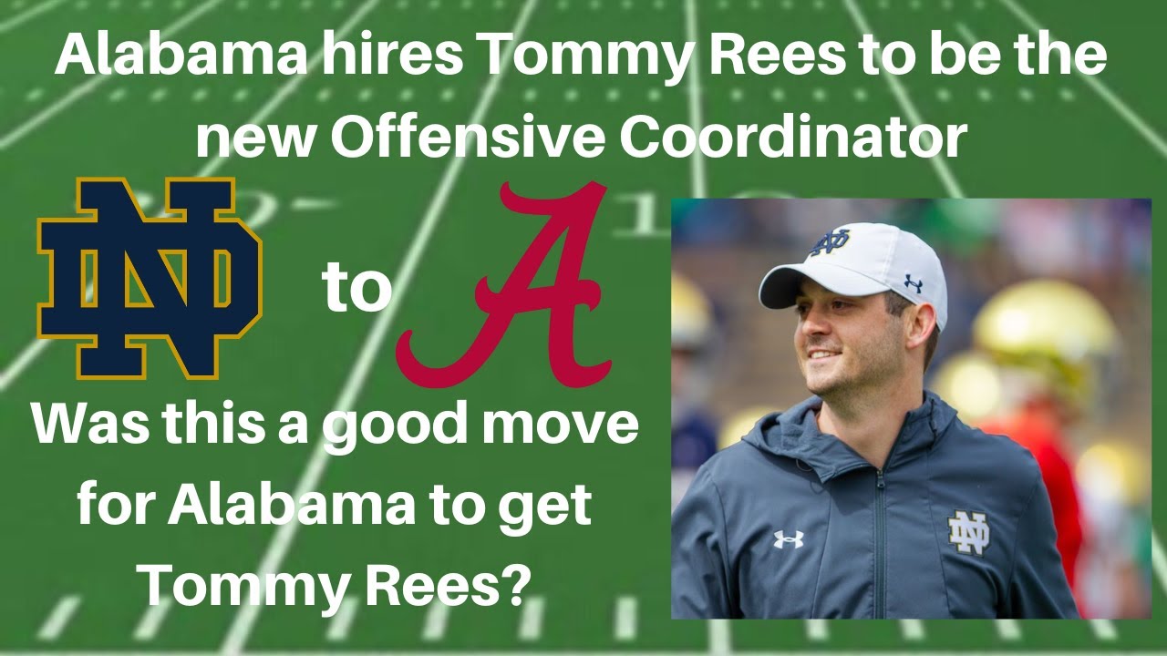 Alabama hires Tommy Rees to be their new Offensive Coordinator/Was this ...