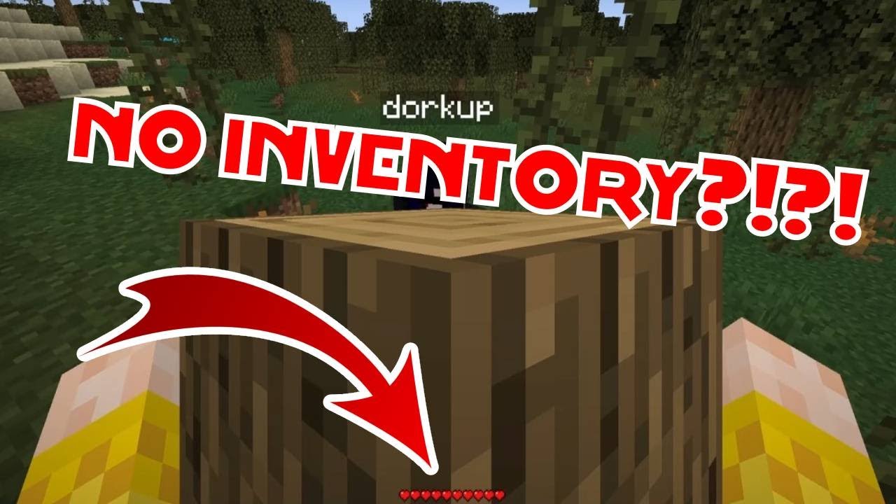 Minecraft But There's NO INVENTORY?!?! - YouTube