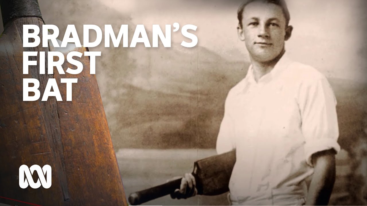 Bradman's first cricket bat - YouTube