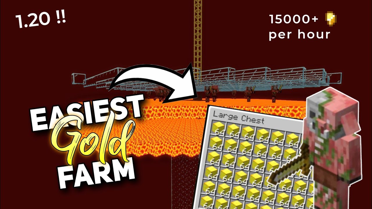 Most Efficient "GOLD XP FARM" - Minecraft Tutorial - YouTube