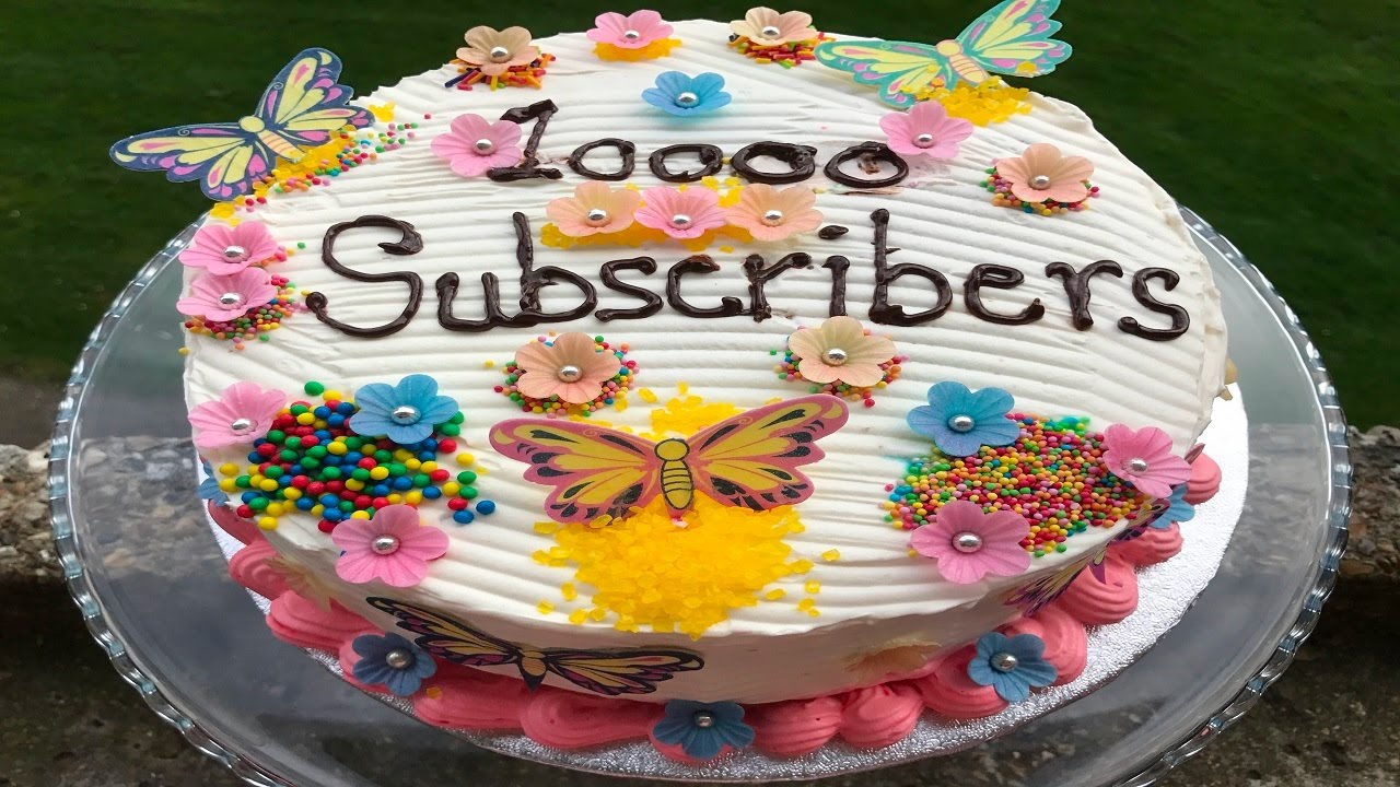 10,000 Subscribers Celebration Cake - YouTube