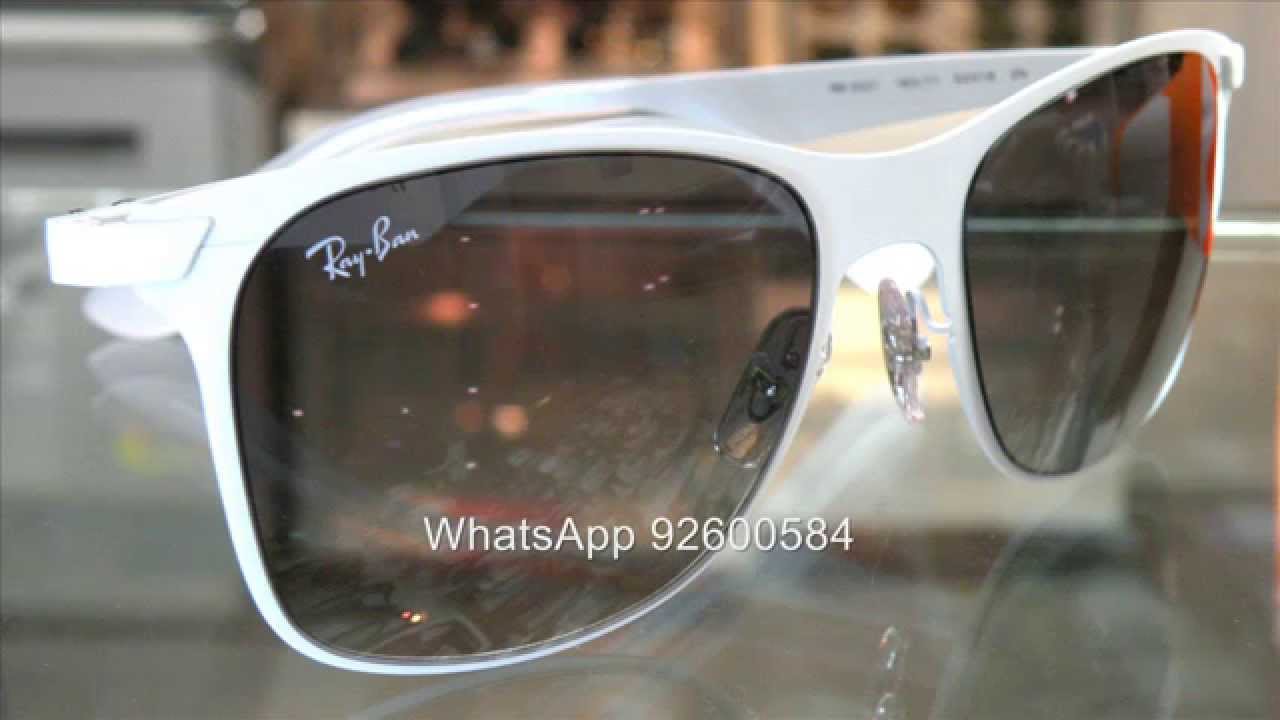 Ray Ban WAYFARER FLAT METAL RB3521 太陽眼鏡 - YouTube