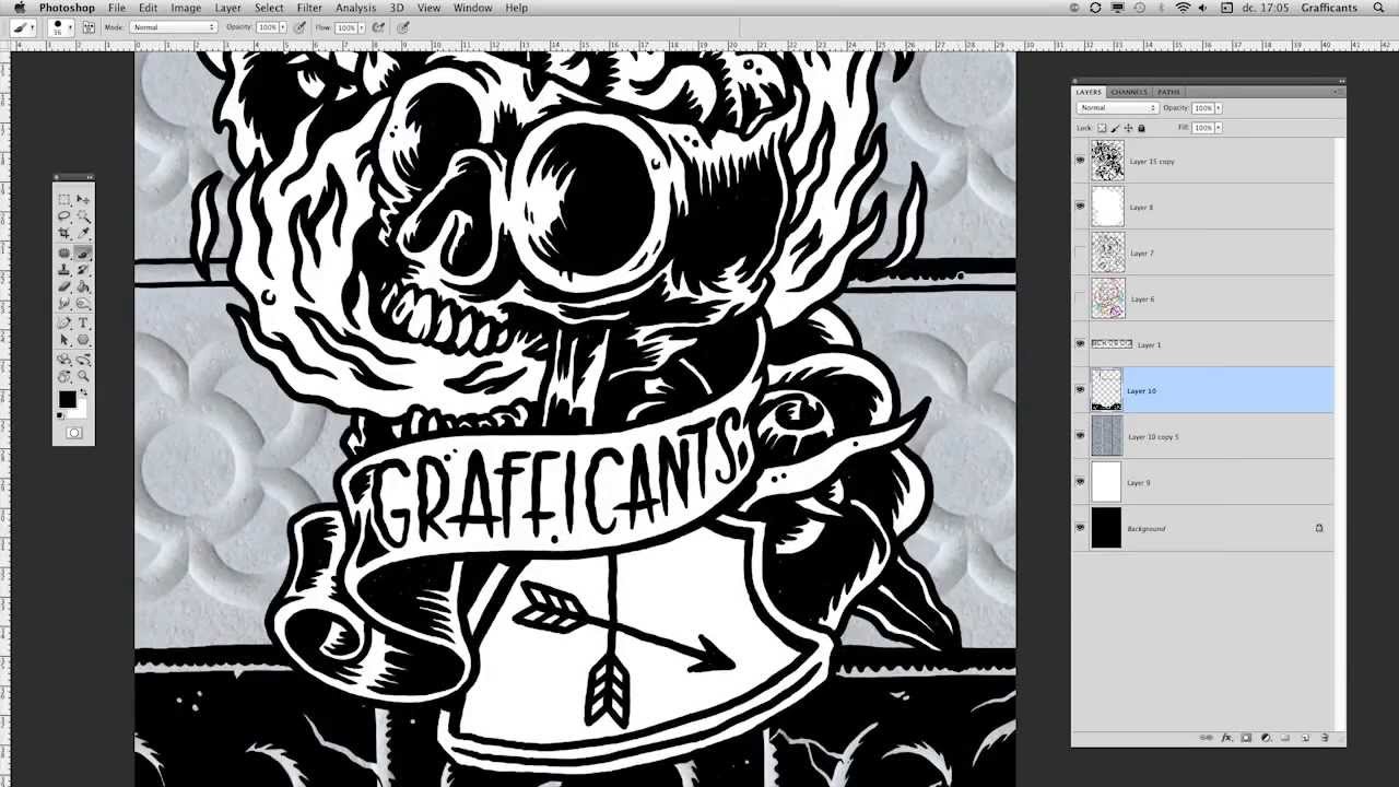 Digital Inking - Photoshop Time Lapse - BCN or DIE Magazine - YouTube