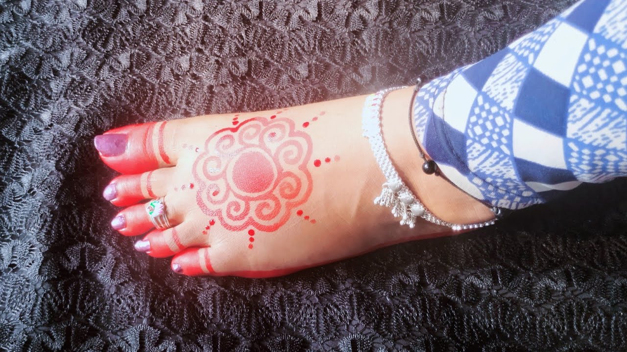 Simple Alta Design For Wedding//New Alta Design//Rang Ki Design - YouTube