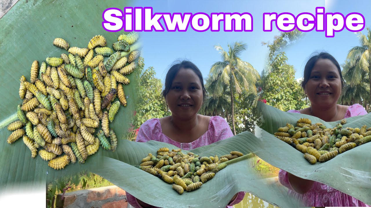 Silkworm with Roselleaves || Easy and tasty recipe|| Karbi recipe - YouTube