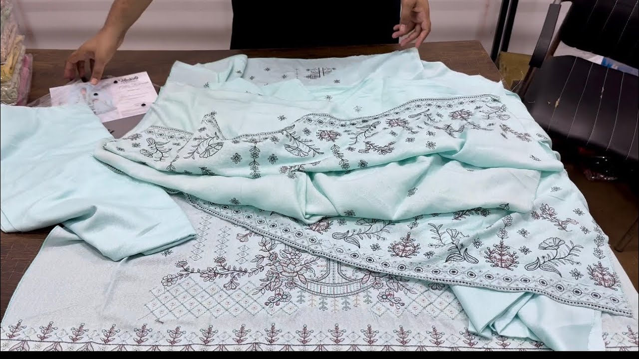 LUXURY EMBROIDERY FULL DAMAN/WITH PALLU DUPATTA/MERAKHI FASHION/SUPER ...