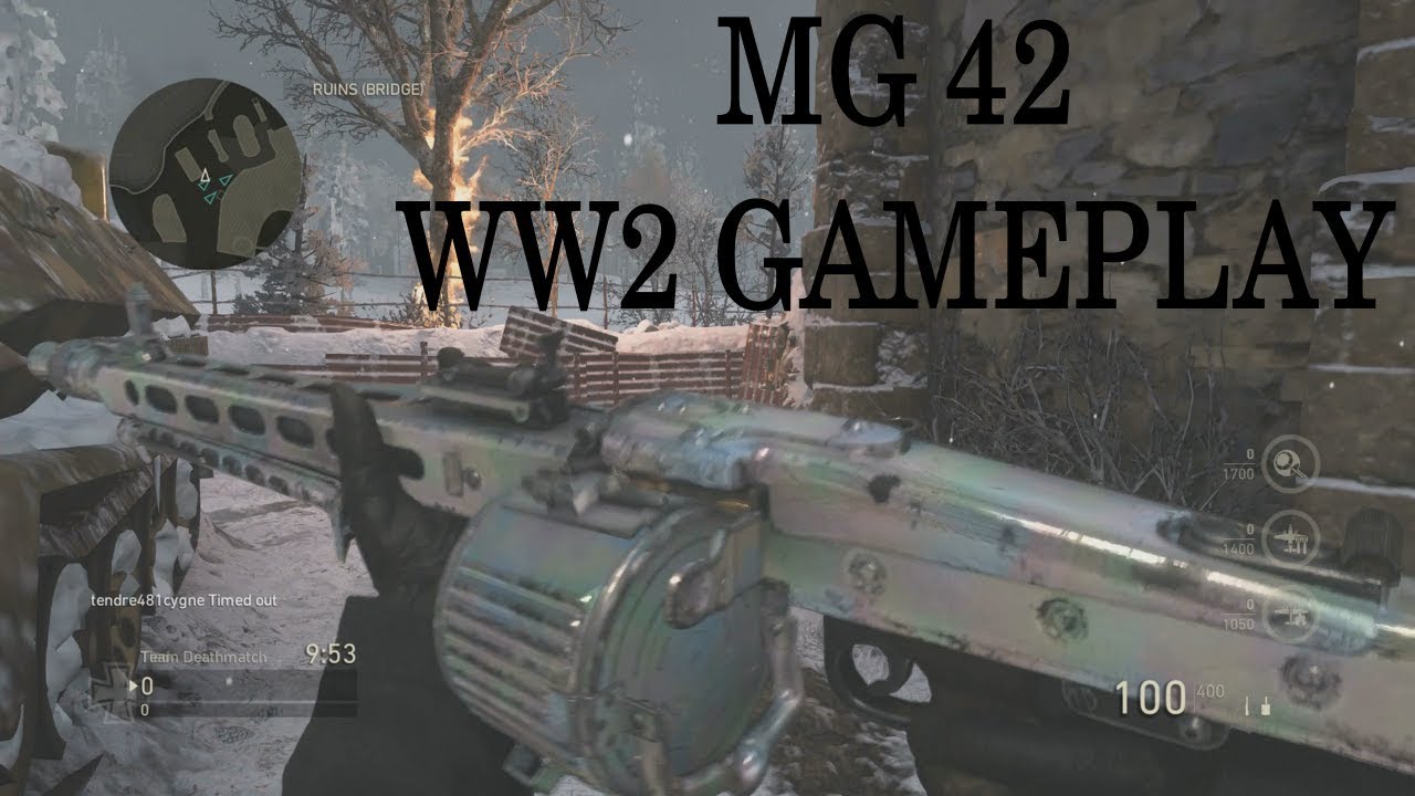 Call of Duty WW2 - Team Deathmatch on Ardennes Forest (MG42) Gameplay ...
