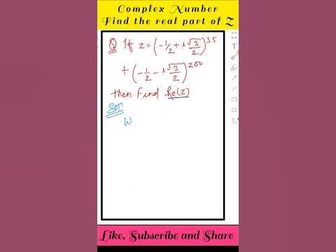 How to find the real part of Z 🔥🔥 I Complex Number #shorts #maths - YouTube