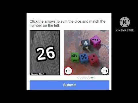 Fix Click the arrows to sum dice and match the number on the left problem verification captcha ...