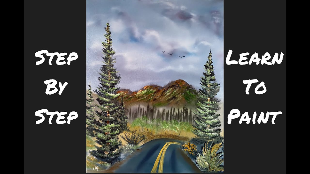 Step by Step Bob Ross Style Oil Painting Tutorial by Paint With Josh ...