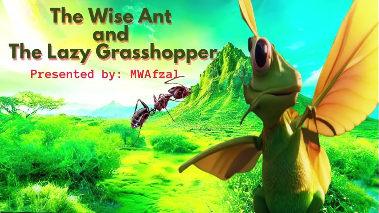 The Wise Ant and The Lazy Grasshopper | Moral Animation Cartoon Story ...