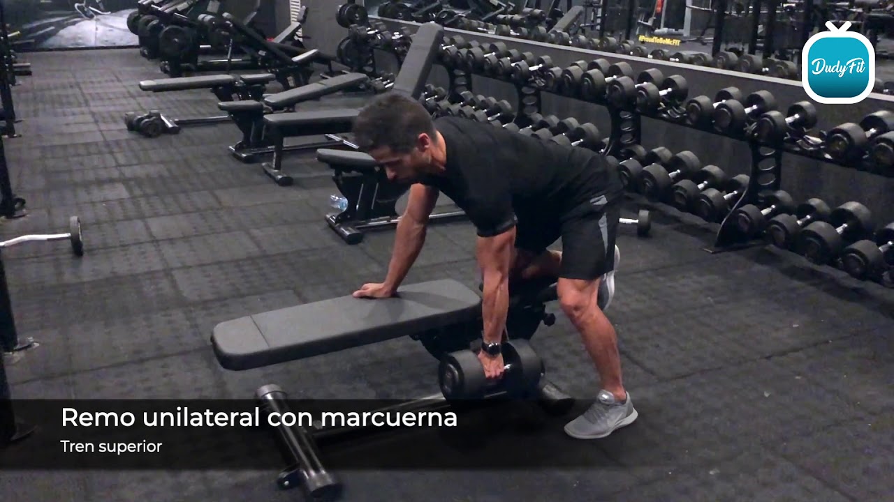 Remo unilateral con mancuerna - YouTube