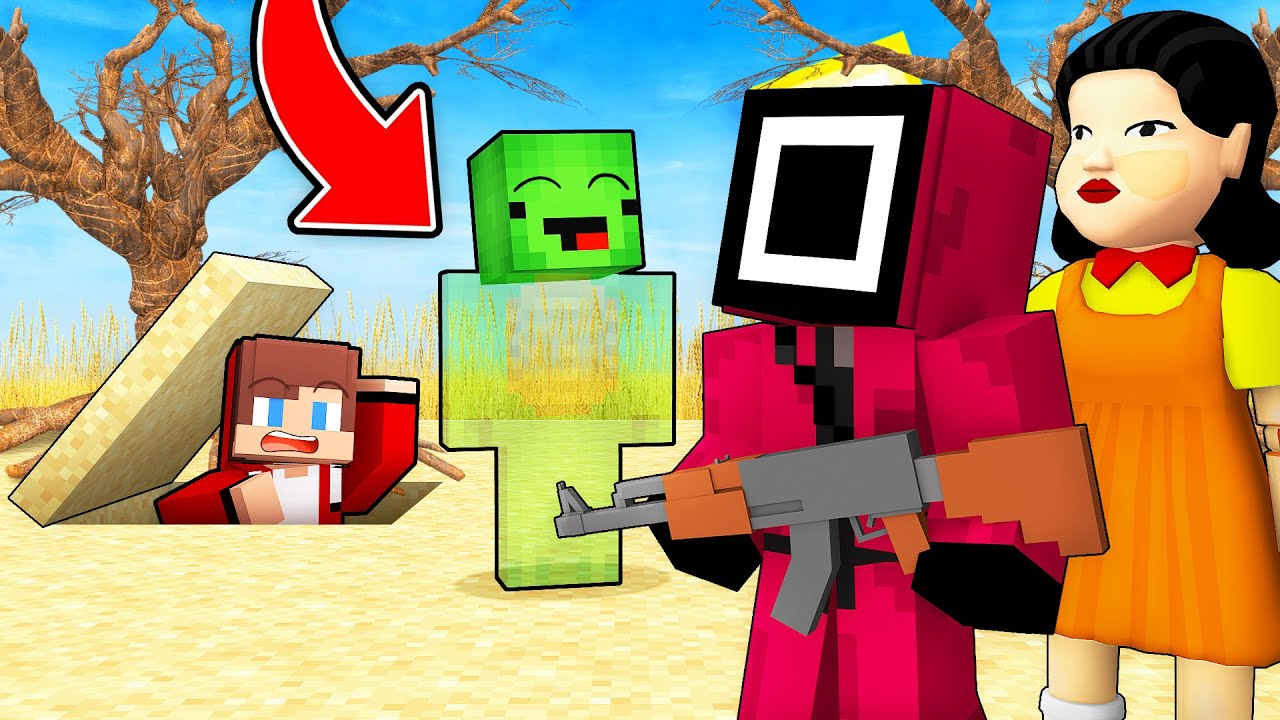 JJ and Mikey Play CAMOUFLAGE Hide and Seek with SQUID GAME 2 in ...