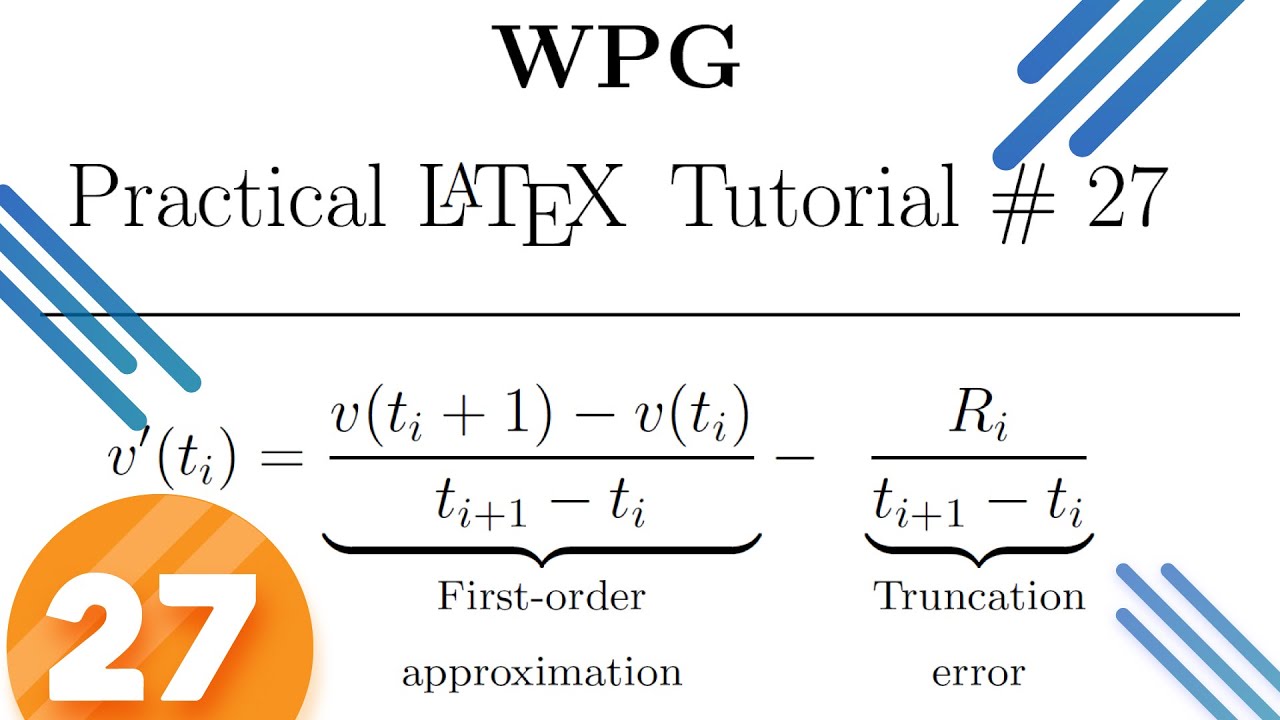 Latex Tutorial # 27 | Equation With Horizontal Brace Text - Youtube