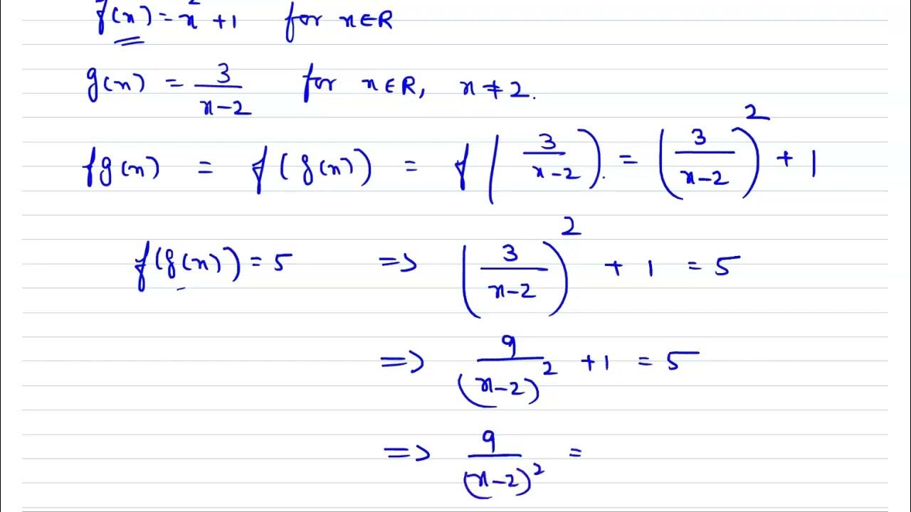 Cambridge AS and A level-Chapter 2 -Composite functions-Exercise2B(6 )- Solve the equation fg(x ...