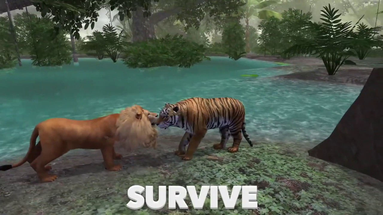 Tiger VS Lion, Elephant, Gorilla, Panda Bear, Ultimate Jungle Simulator ...