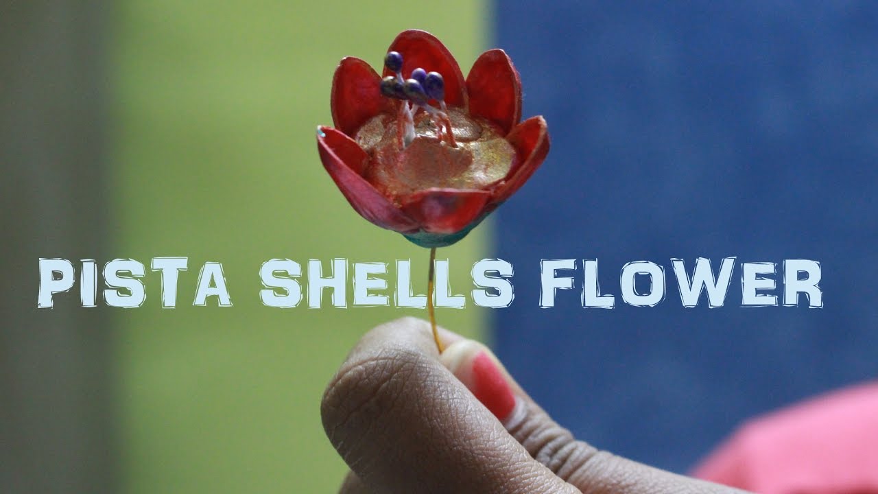 How To Make Pista (Pistachio) Shell's Flower Type 1 - YouTube