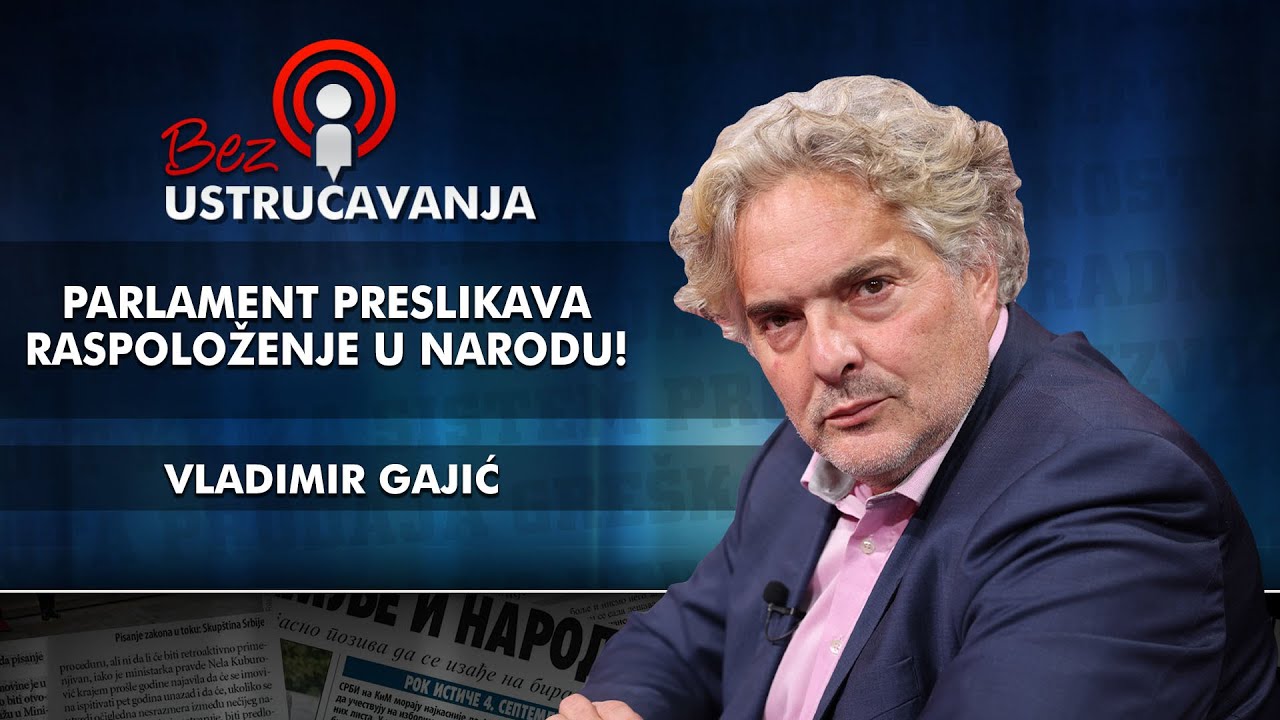 Vladimir Gajić - Parlament preslikava raspoloženje u narodu! - YouTube