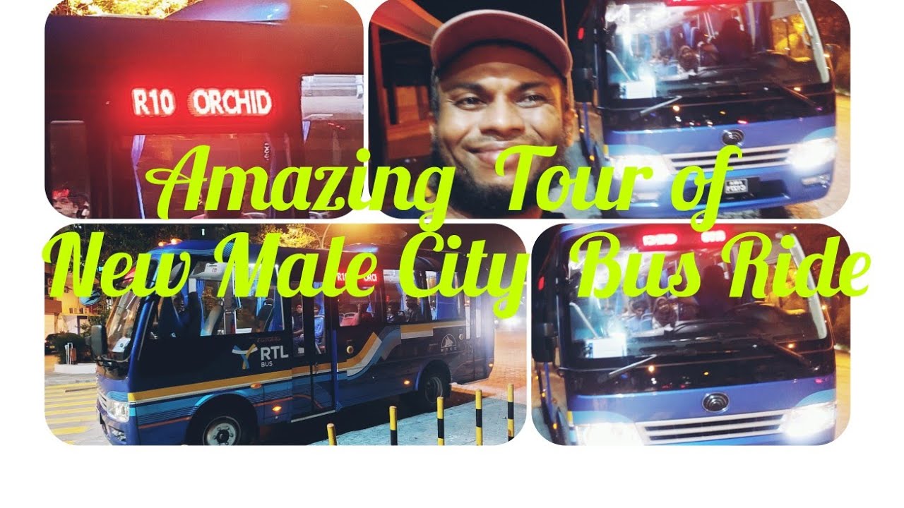Tour of Amazing New Male City Bus Ride - Maldives - YouTube