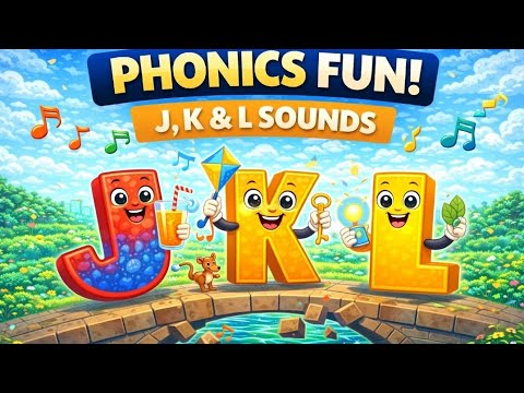 JKL Fun Rhyme 🔴J 🟢K 🔵L | Learn Letters with JUNIOR PLANET - YouTube