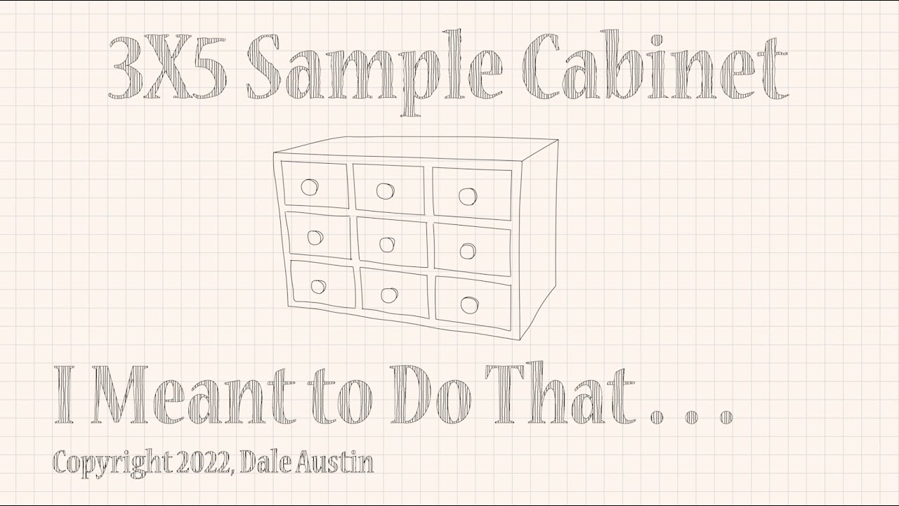 3X5 Sample Card Cabinet - YouTube
