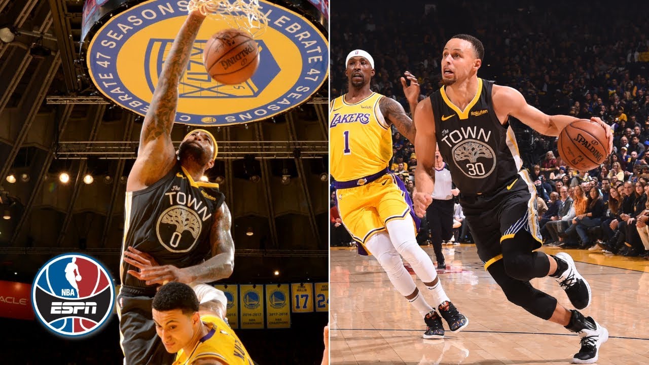 Warriors rally to beat Lakers thanks to Curry's 4th quarter & Boogie's ...
