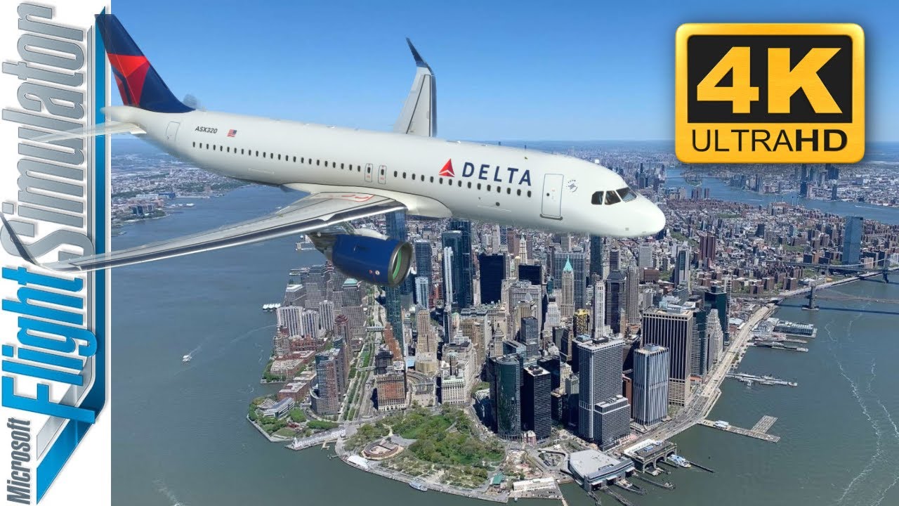 4K ULTRA GRAPHICS | SPECTECULAR landing New York USA🇺🇸 | Microsoft ...