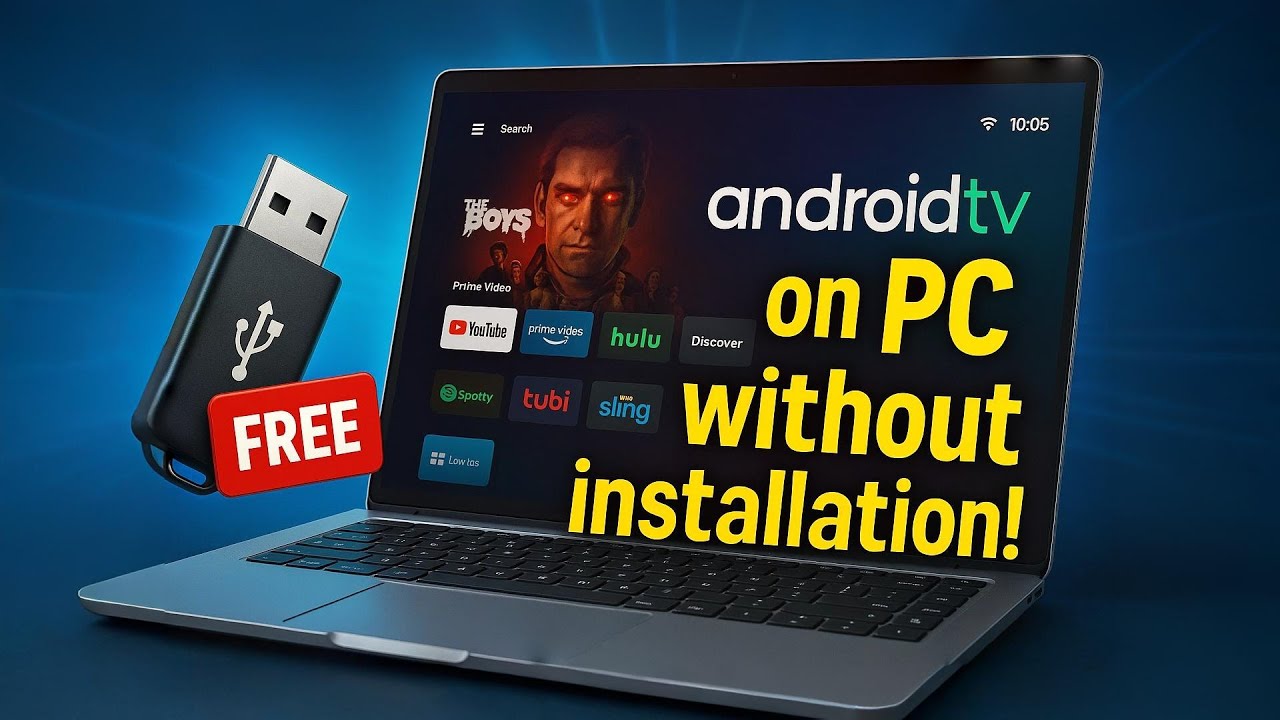 Run Android TV 13 on any Computer without Installing ! 🚀 2025 Guide ...