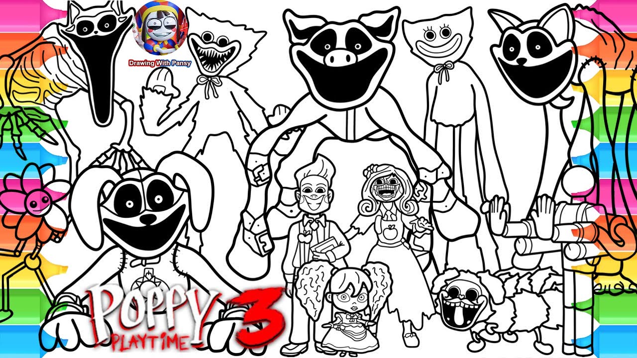 Poppy Playtime Chapter 3 New Coloring Pages /THE FORGOTTEN CRITTERS ...