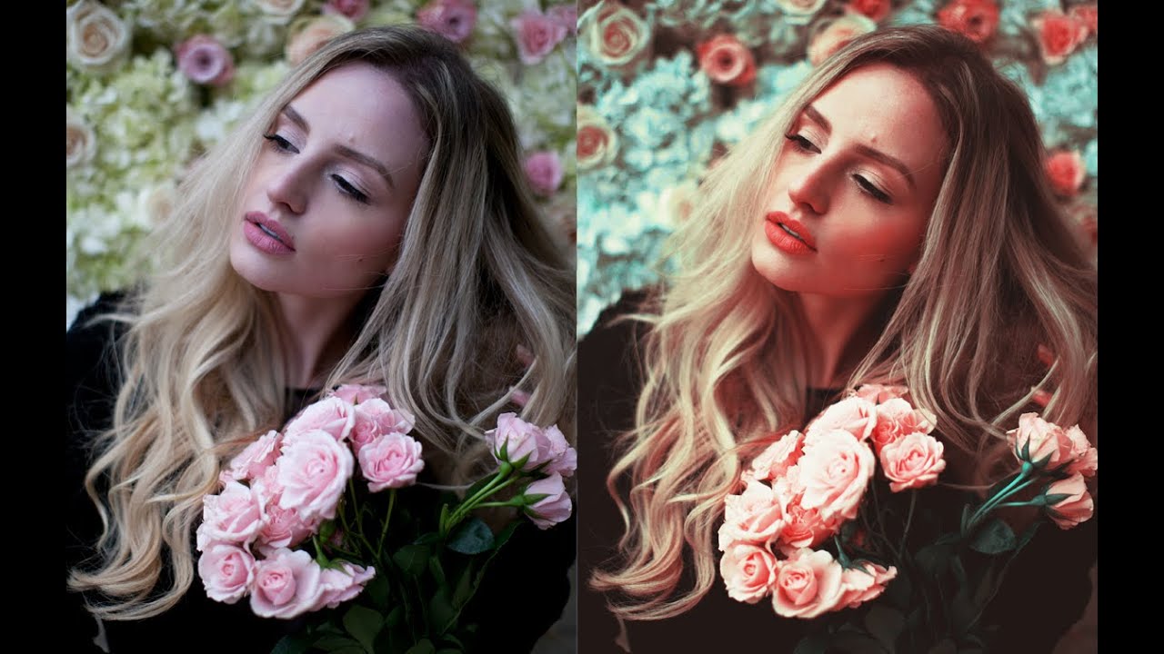 Portrait Edit Tutorial in Photoshop - Red/Green Colors - YouTube