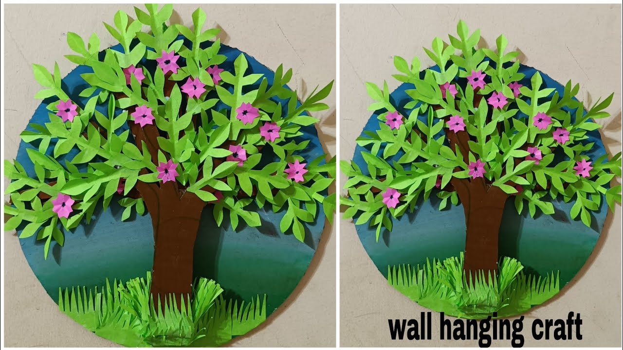 3D Paper Tree wall hanging craft| Unique Wall Decor | Beautiful Wall ...