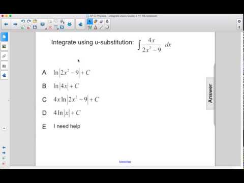 AP Physics C Calculus Integrals U Substitution Q15 - YouTube