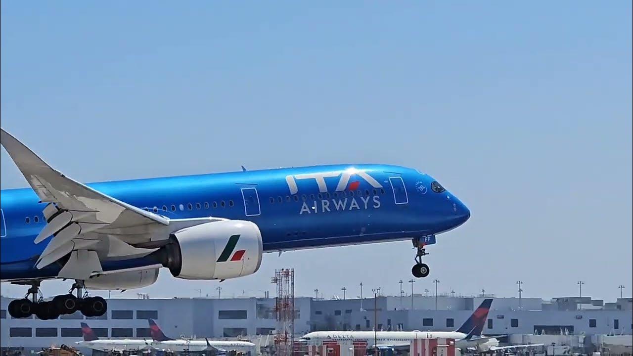 AMAZING PLANE, ITA AIRWAYS, TAKING OFF AND ARRIVAL at Los Angeles (LAX ...