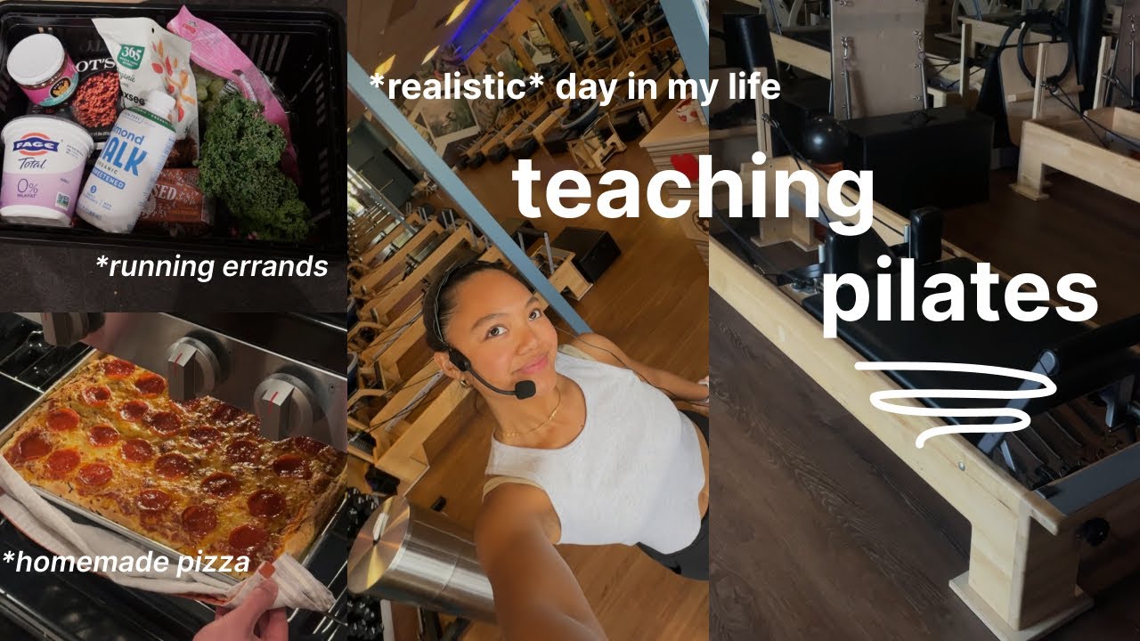 realistic day in my life | teaching pilates, running errands ...