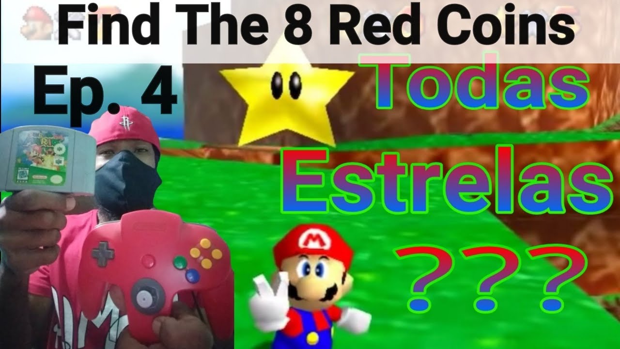 Super Mario 64 - Todas Estrelas: "Find The 8 Red Coins" - YouTube