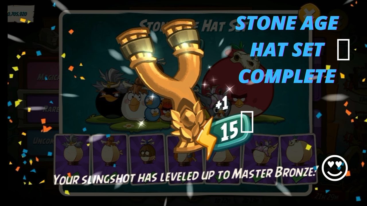 Stone Age Hat Set Complete | Leveled Up Slingshot To Master Bronze ...