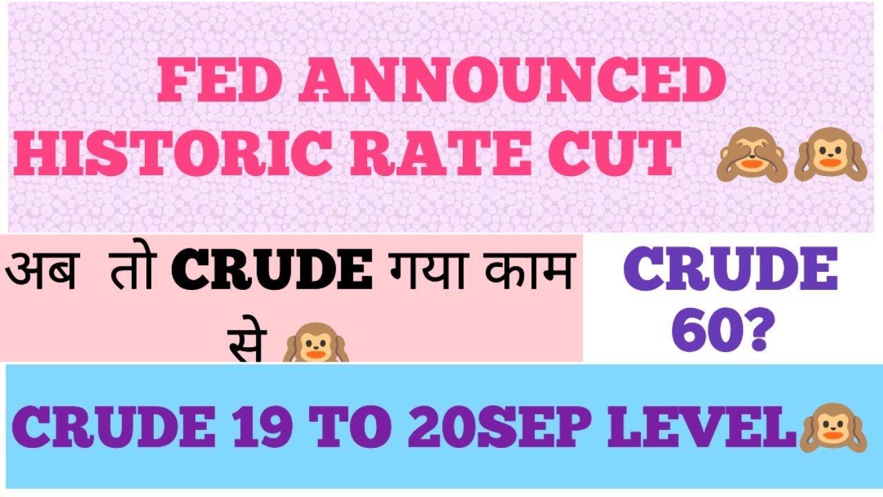 CRUDE OIL:FED ANNOUNCED HISTORIC RATE CUT🙈crude oil analysis!crude oil ...