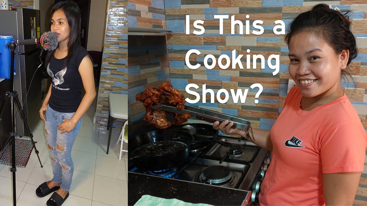 Filipina Sings During My Cooking Show - YouTube