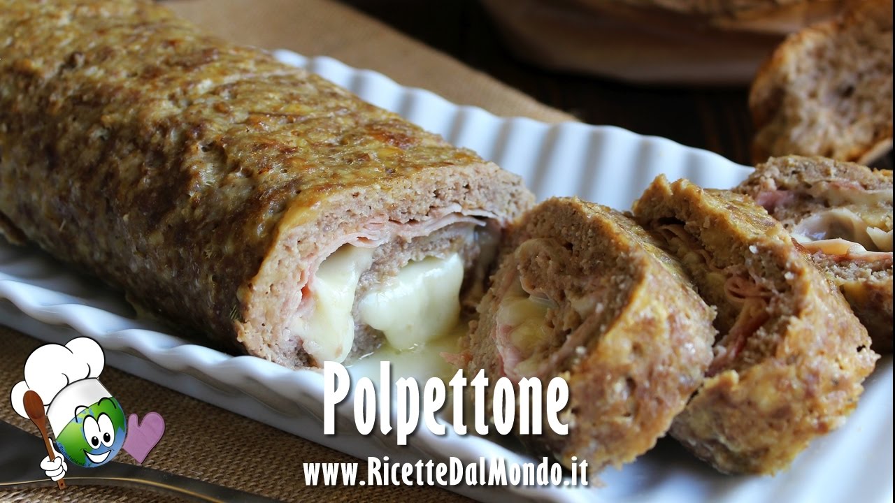 Polpettone con Prosciutto cotto e Provola | RicetteDalMondo.it - YouTube