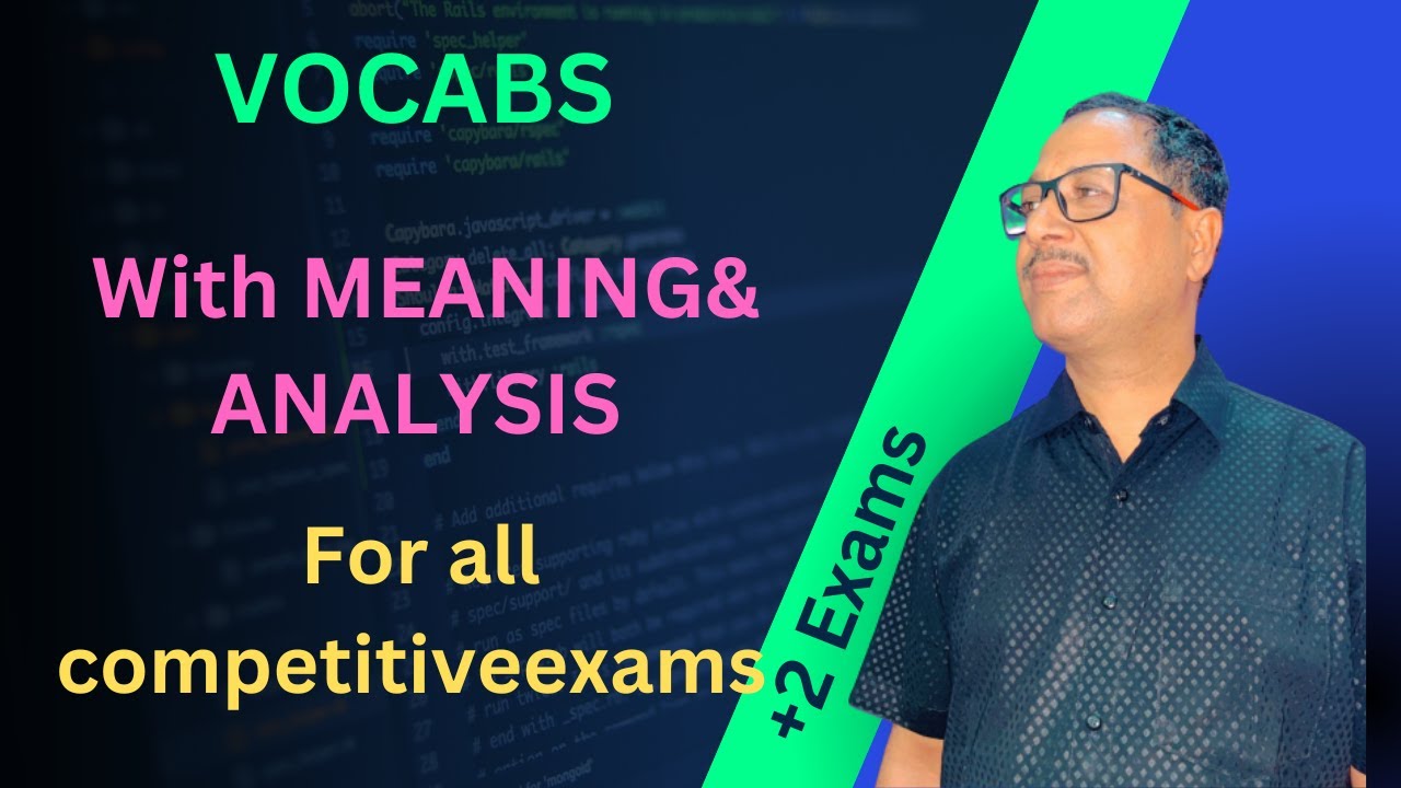 VOCABS I LANGUAGE I GRAMMAR I SENTENCE MAKING I - YouTube