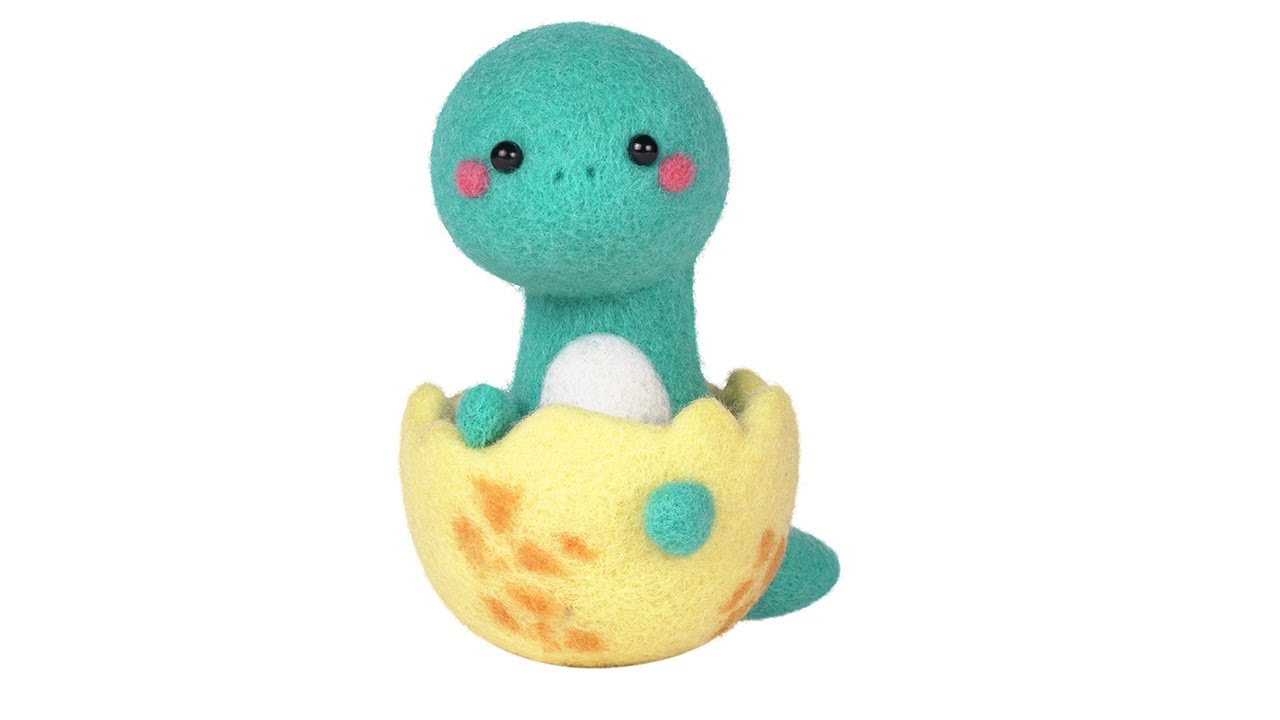【DIY Handicrafts】Yellow Diplodocus in Eggshell Wool Felt DIY Tutorial ...