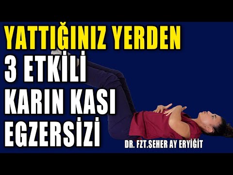 YATTIĞINIZ YERDEN KARIN KASLARINI ÇALIŞTIRAN 3 ETKİLİ EGZERSİZ #aktifizyo #karınkası #belağrısı