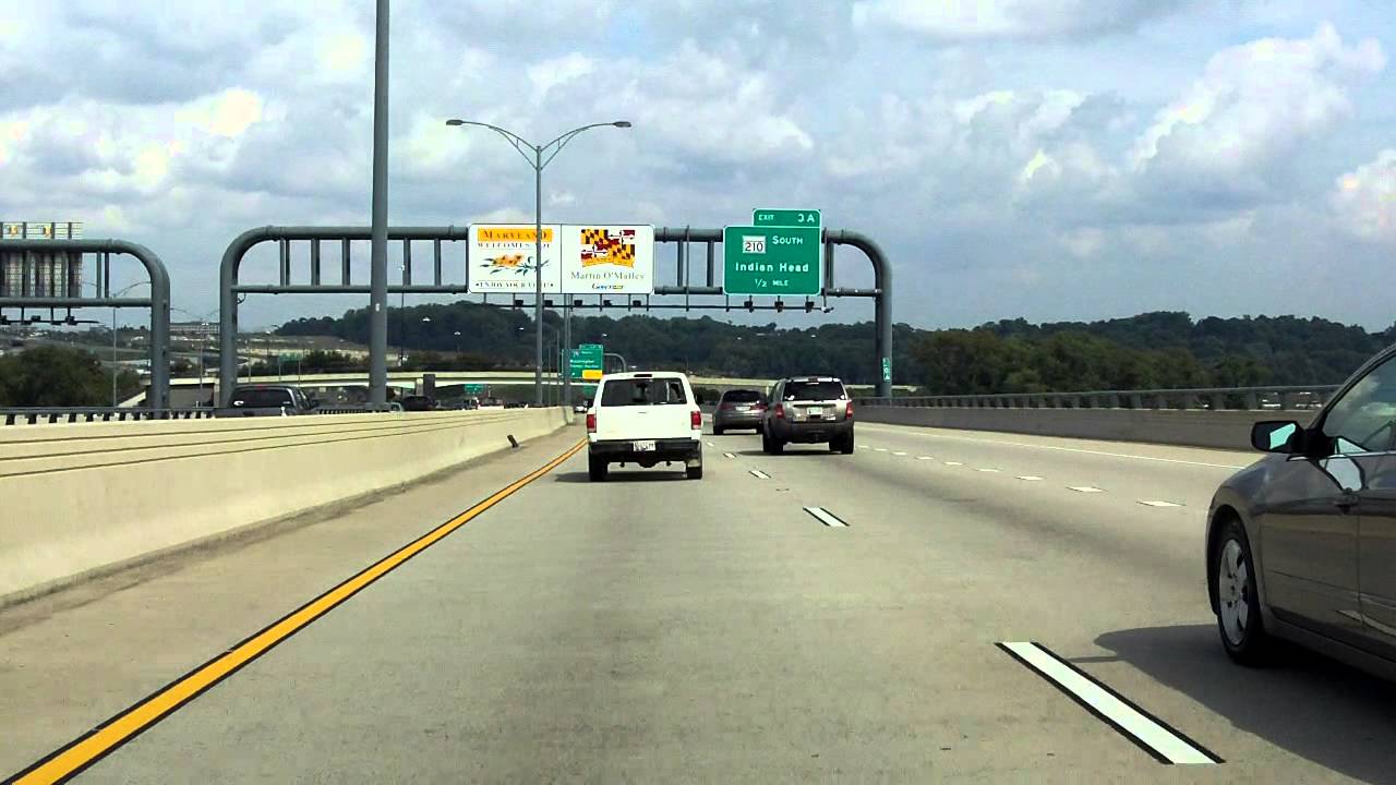 Capital Beltway (Interstates 95/495 Exits 1 to 4) northbound/outer loop ...