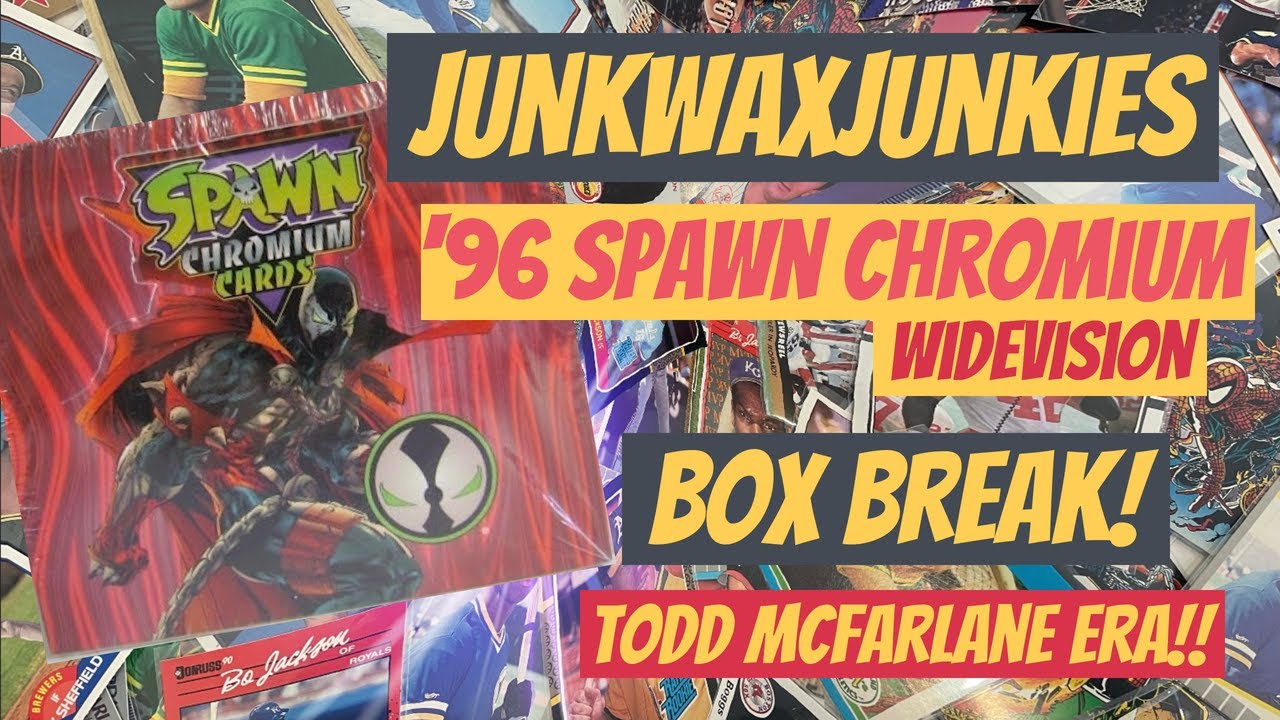 96 Spawn Chromium cards box break searching for rare inserts and cover art cards Mcfarlane ...