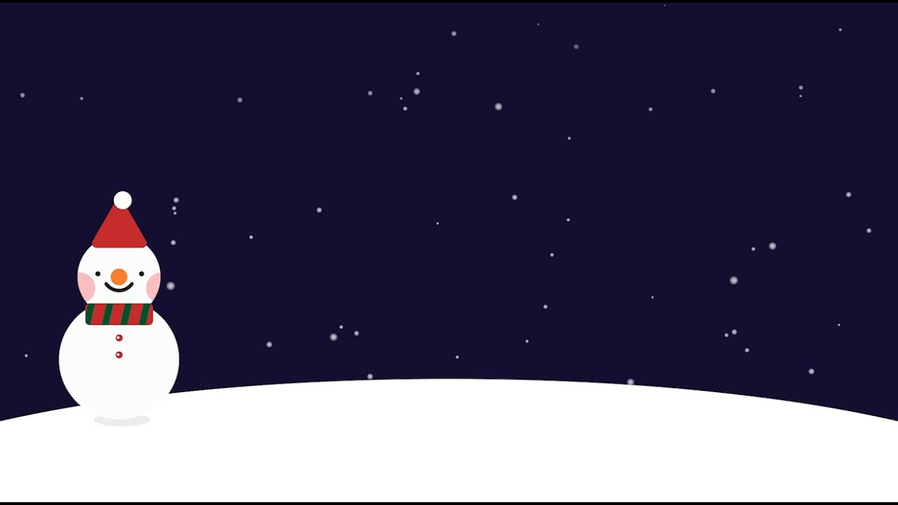 [다운로드] 눈 오는 겨울 배경 눈사람 애니메이션 (MP4) Download Snowy Winter Background ...