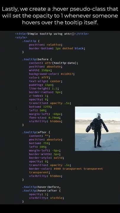 Css Exercise Simple Tooltip Using Attr Youtube
