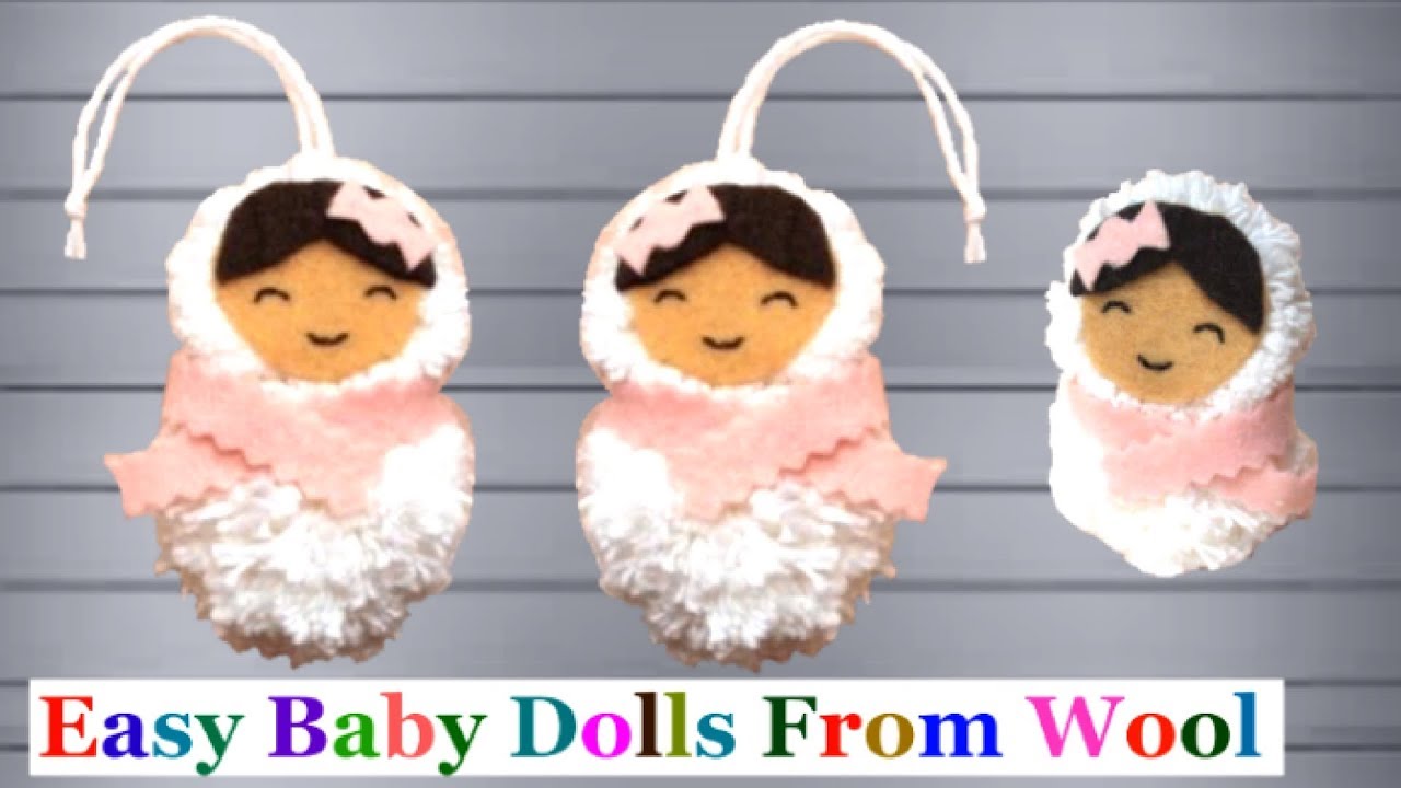 How to make yarn/wool Baby Doll step by step at home-Easy doll tutorial ...