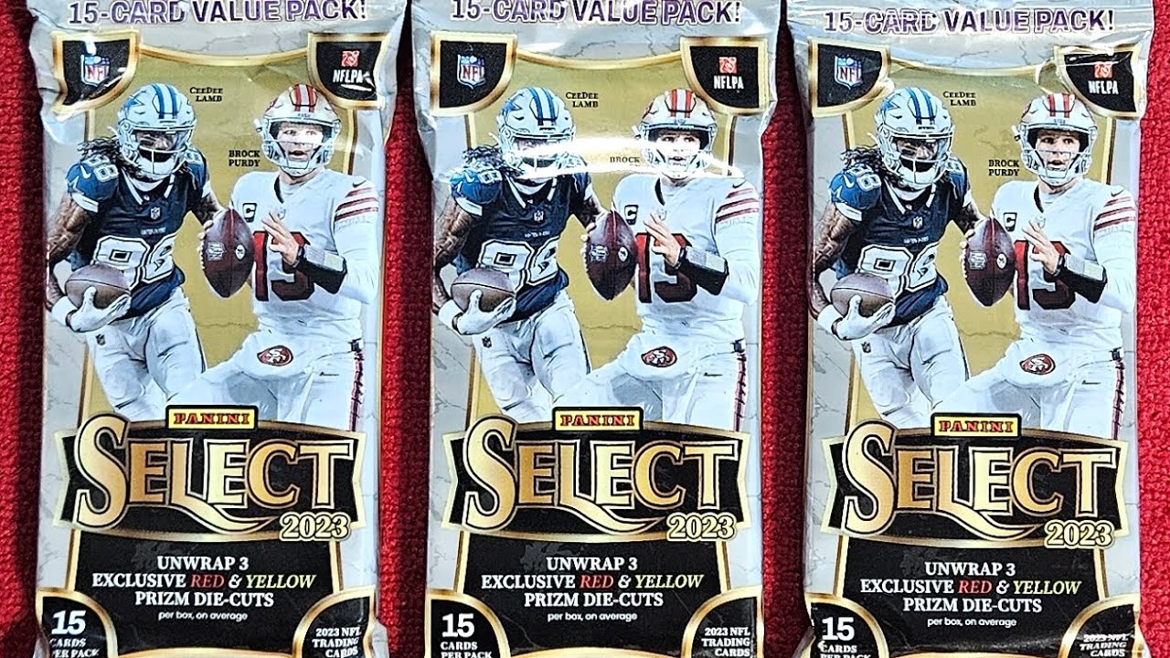 2023 Panini Select Football 15-Card Value Packs x 3 - YouTube